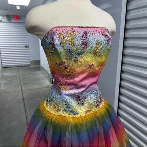 Precious Formals | Dresses | Vintage 9s Precious Formals Rainbow Tulle ...